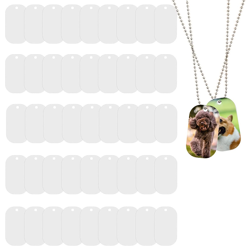 31pcs Thermal Sublimated Aluminum Plate Tag Sublimated Dog Tag Blank ...