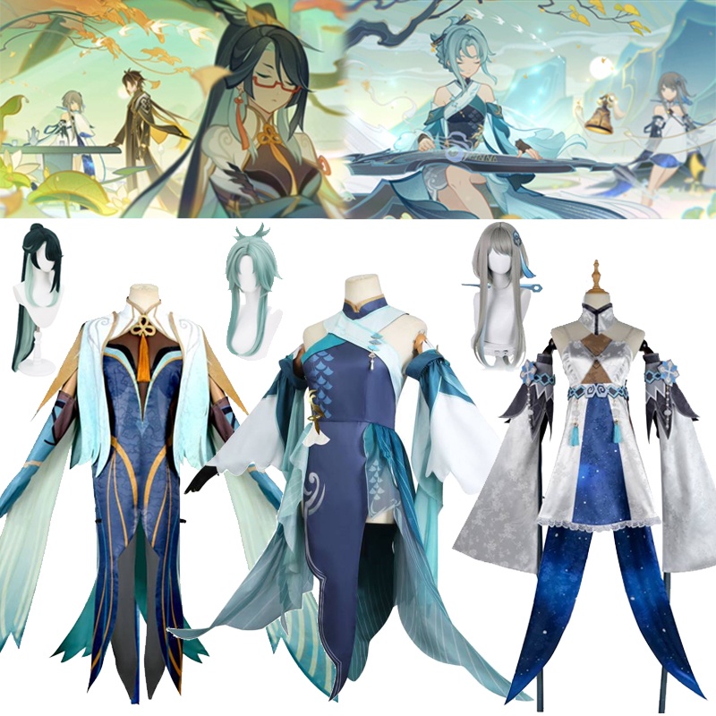 Game Genshin Impact Guizhong Cosplay Costume Cloud Retainer Madam Ping ...