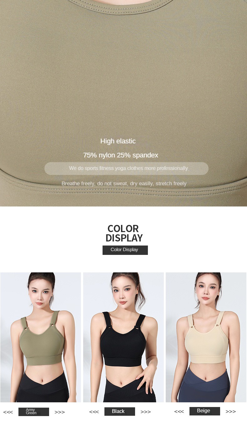 SUPERFLOWER Plus Size High Support Sports Bra with Fixed Chest Pad and ...