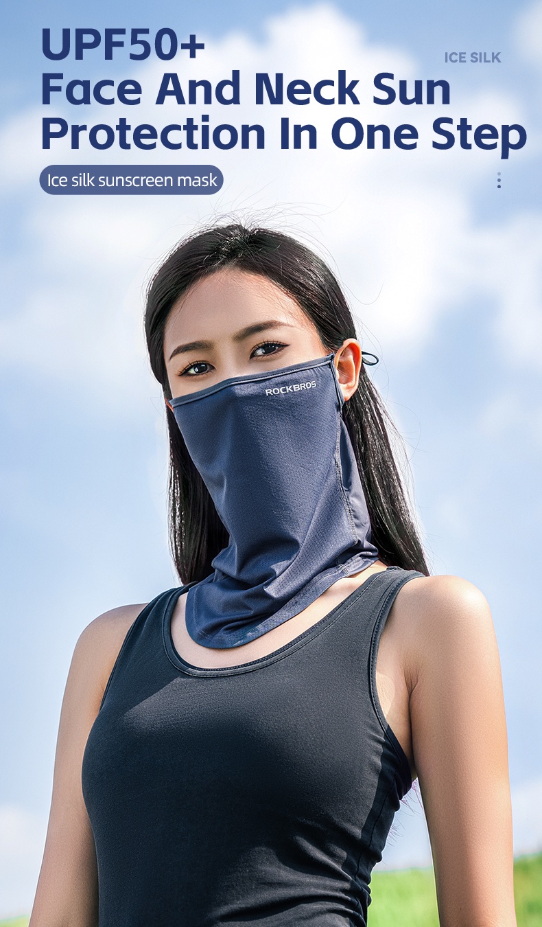 【PH Delivery】ROCKBROS Ice Silk Mask Anti-Uv Quick Drying Face Cover ...