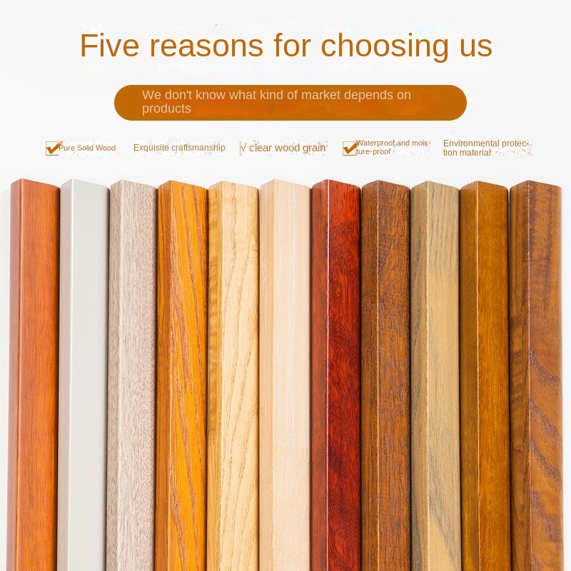 Solid Wood Right-Angle Edging 7-Word Wooden Floor Ceiling Layering ...