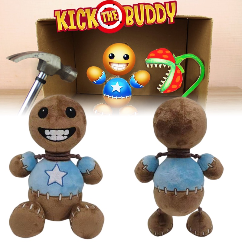 The Buddy Kick Plush Crystal Soft Fur, Brown, 30cm Height, Suitable For ...