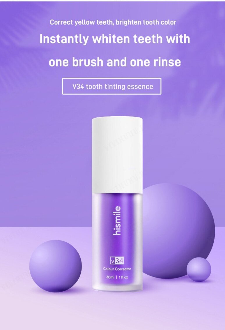 Hismile small purple bottle whitening and anti-cavity toothpaste ...