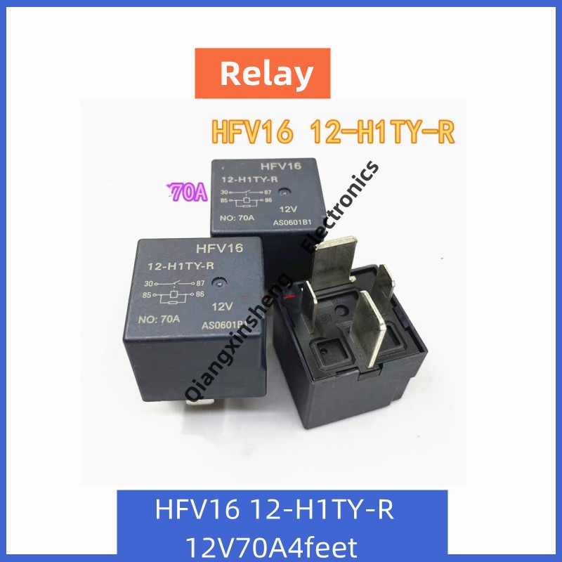 Mini Electronic Relay HFV16 12-H1TY-R 12V 70A 4 Pin Car Forklift Relay ...