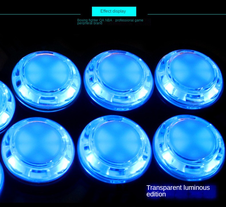 4 Pcs Hitbox QANBA Luminous 24/30mm card button arcade joystick ...