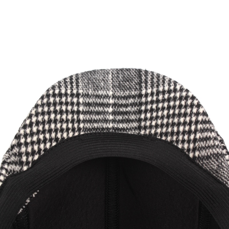 Men Cotton Plaid Berets Caps Middle-Aged Autumn Winter Hats Boina ...