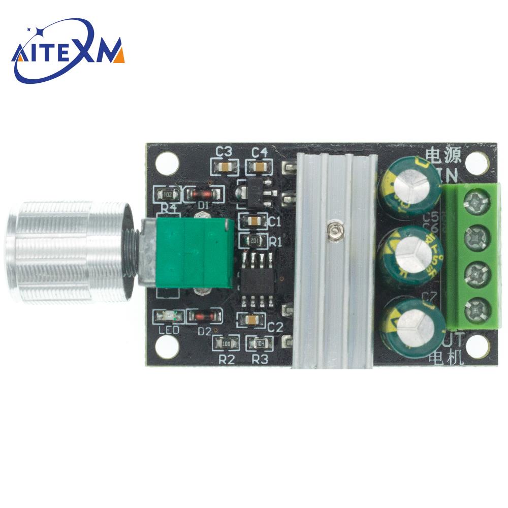 DC 6V 12V 24V 28VDC 3A 80W PWM Motor Speed Controller Regulator Adjustable Variable Speed ...