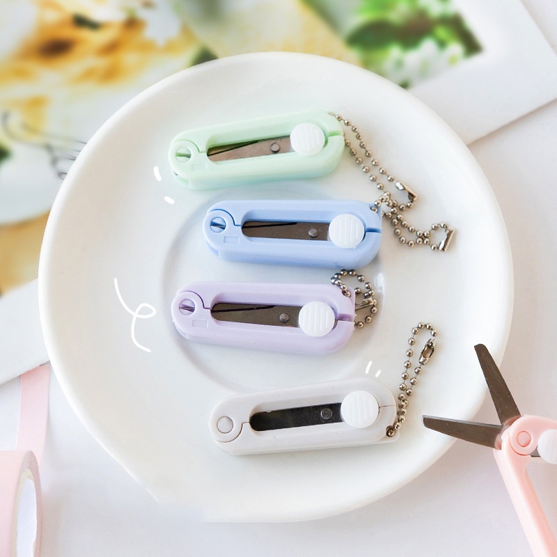 Scalable Mini Scissors Morandi Portable Retractable Folding For Sewing ...