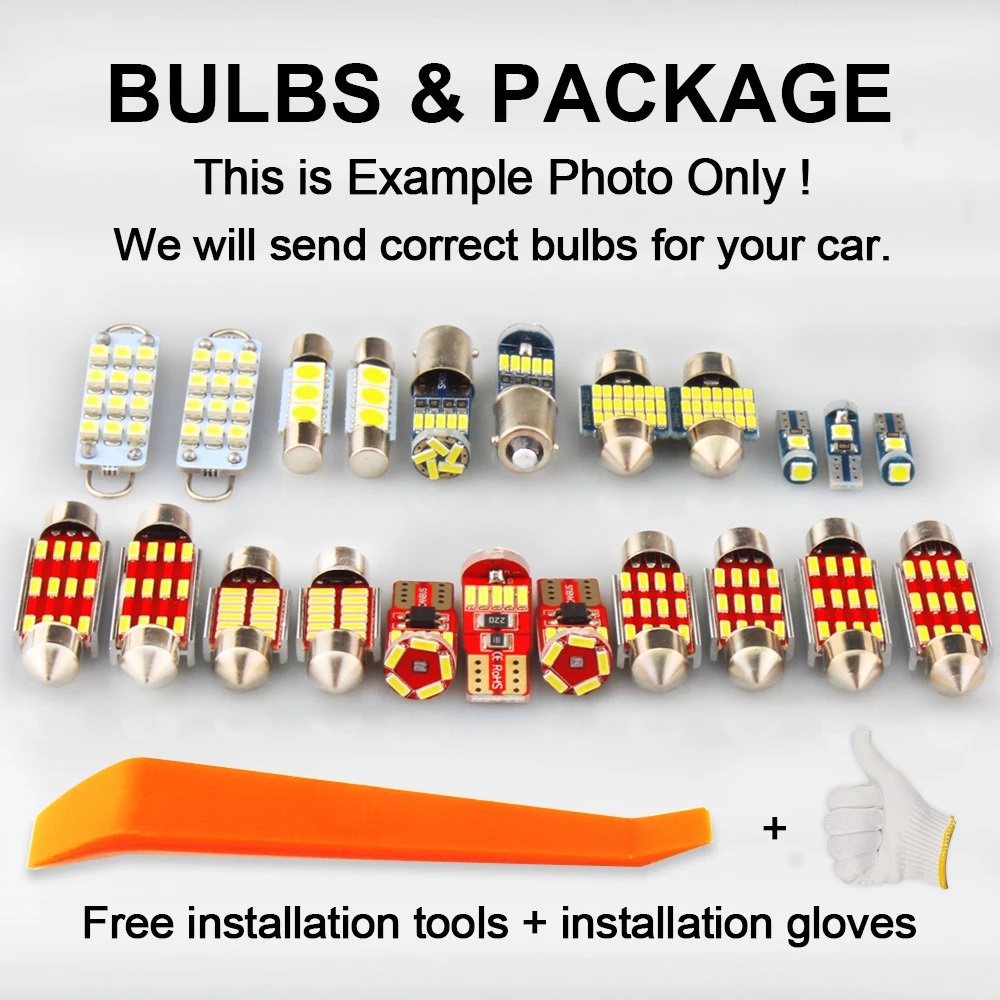 10Pcs LED Interior Dome Map Trunk License Plate Light Kit For Toyota ...