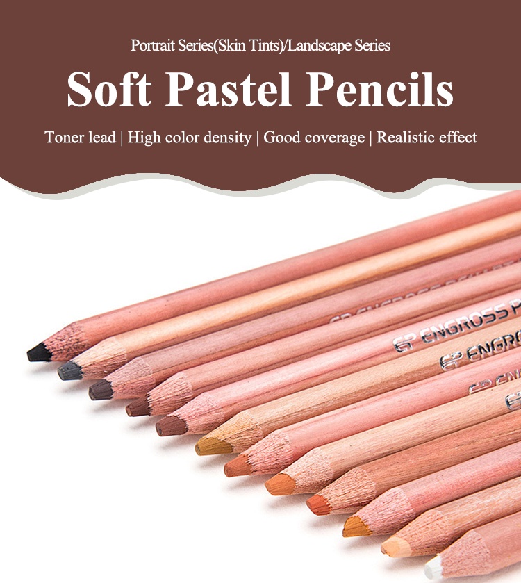 Angel Mark Soft Pastel Pencils 12 Colors Skin Tints Colored Powder ...