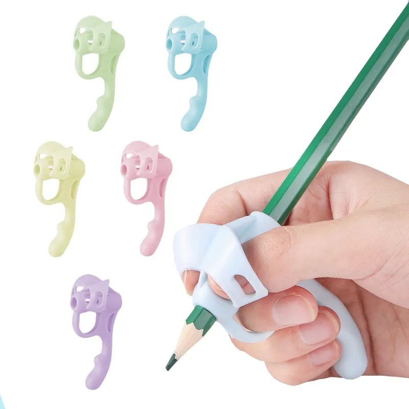 Silicone Five Fingers Corrector For Kid Learning / Aid Grip Posture ...