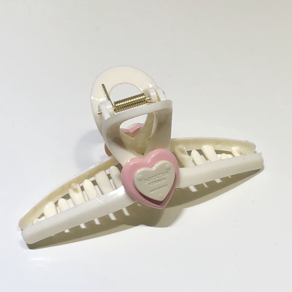 Gentle Girl Love Letter Grab Clip Cream Pink Shark Sweet Big Hair ins ...