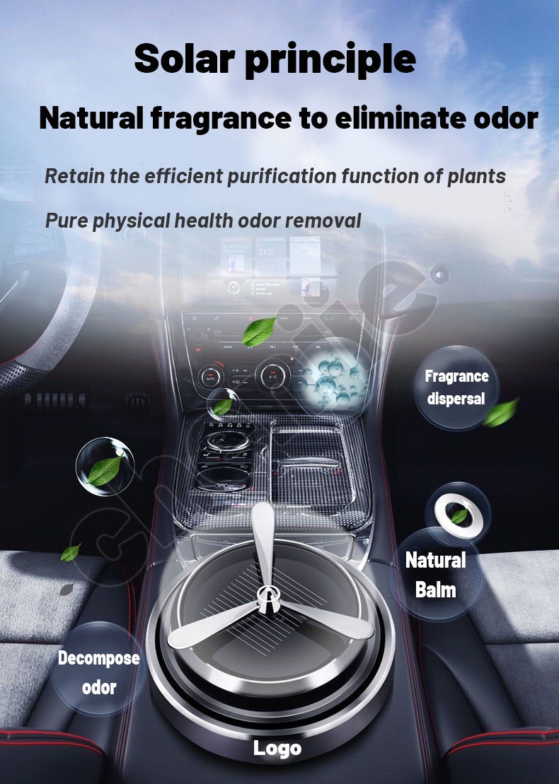 High quality Car perfume Solar Rrotating Aromatherapy Car Interior ...