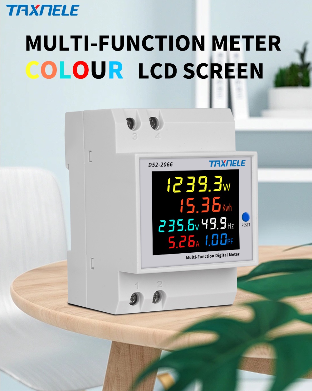 D52-2066 6IN1 AC monitor 110V 220V 100A Voltage Current Power Factor ...