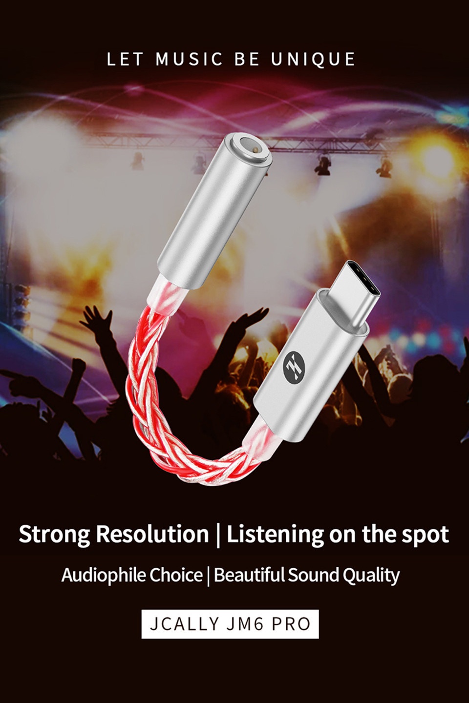 JCALLY JM6 Pro Type-C to 3.5mm Dual DAC CX31993 MAX97220 digital audio portable decoding amp ...