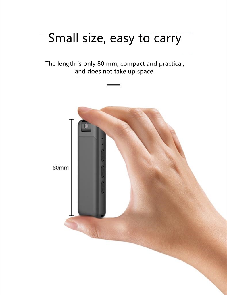 Body Camera Full HD 1080P Micro mini Camcorder Night Vision DV Video ...