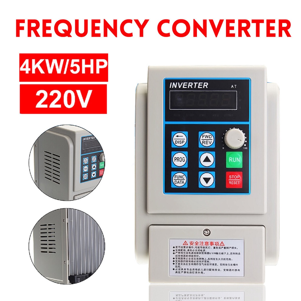 4KW 220V 20A Single Phase Input 3 Phase Output PWM Frequency Converter ...