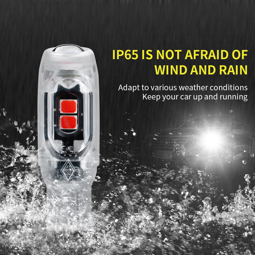 1x T10 W5W lens Led Flash Strobe Bulb 194 WY5W Flashing Interior ...