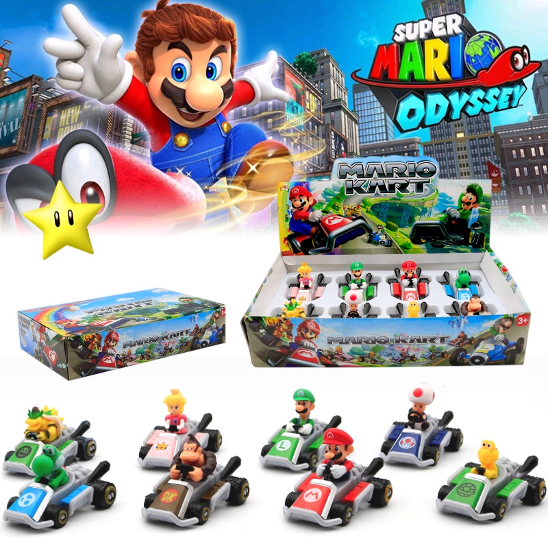 set Super Mario Racing Cars Set Competitive Game Kart Toys Princess ...