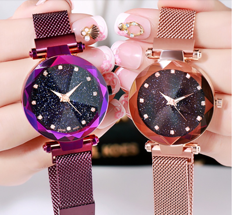 Women's Fashion Stars Sky Belt Watch Magnet Strap Buckle Stainless ...