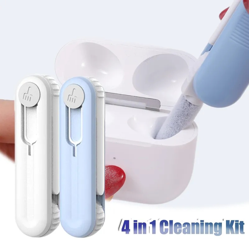 4-in-1 Earphone Cleaning Pen Kit/ Mini Computer Keyboard Dust Remover ...