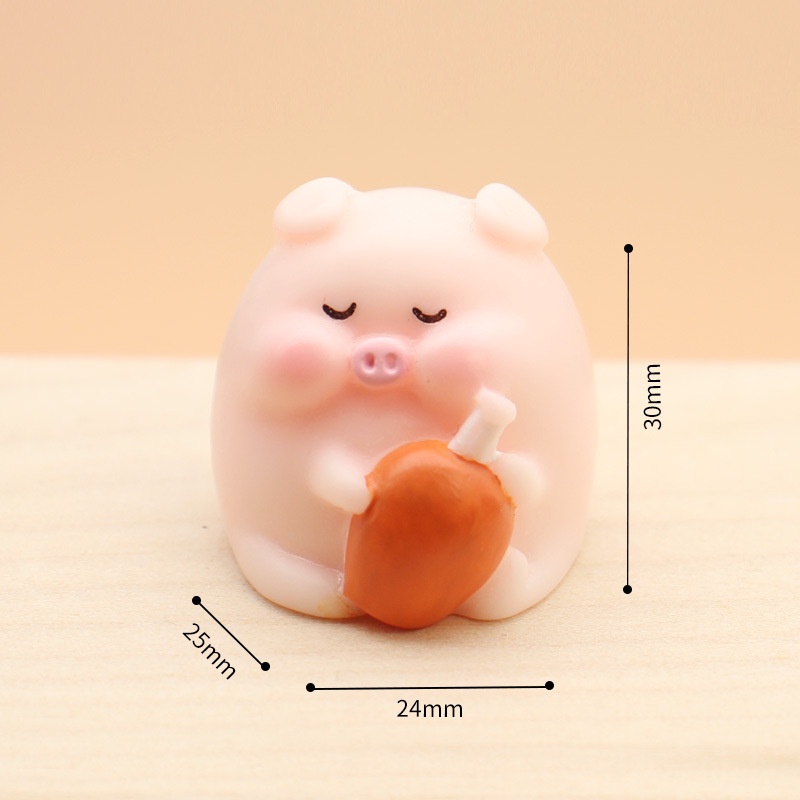 Cute little pig resin action figure home decorate toy | Shopee Philippines