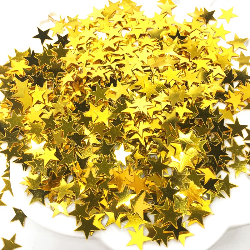 6mm 10mm Star Table Confetti Metallic Foil Sequin Scatter for DIY Crafs ...