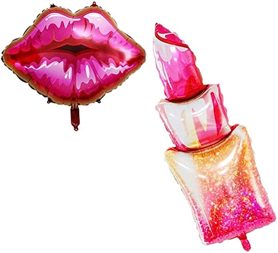 144pcs Hot Pink Balloon Garland Arch Kit Lipstick Balloons for Girls ...
