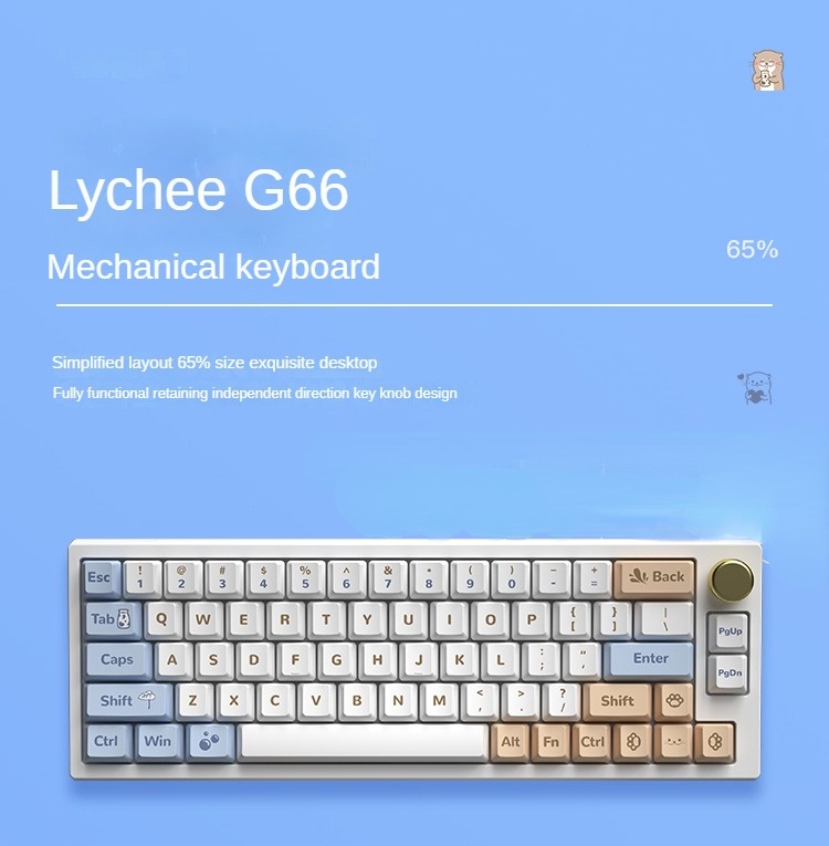 2023 New! Lychee G66 Brass plate Mechanical Keyboard Gasket mounted ...