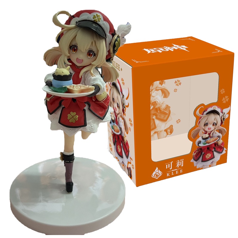16cm Genshin Impact GK Klee Hibana Knight Anime Figure Paimon Action ...