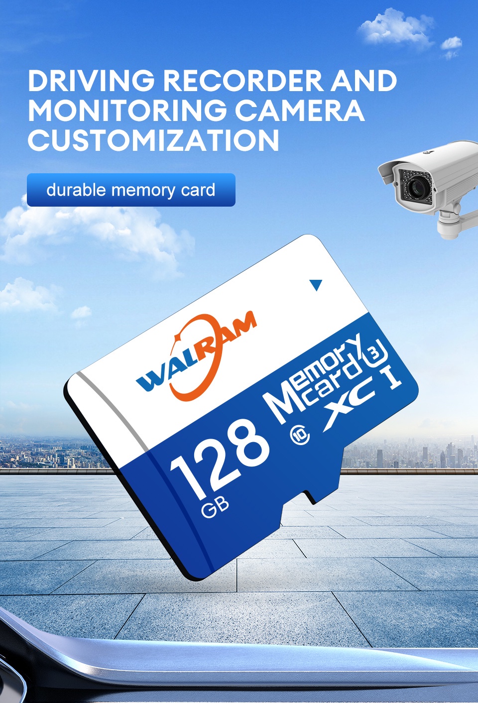 WALRAM Memory Card 32GB 64GB 128GB A1 U3 Class10 for Cell Phone Car ...
