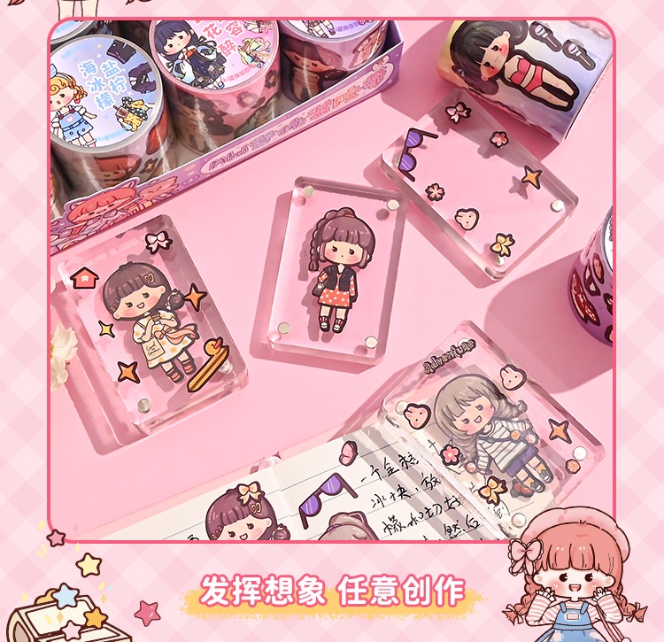 [Ready Stock] Aka Sauce Dress-up Tape Handbook Tape Cute Cartoon diy ...