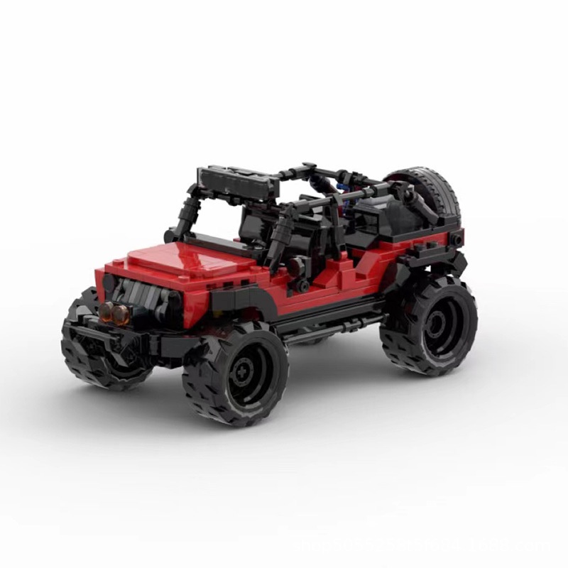 MOC Jeep Wrangler Rubicon ORV Cars Off-Road Vehicle Building Blocks ...