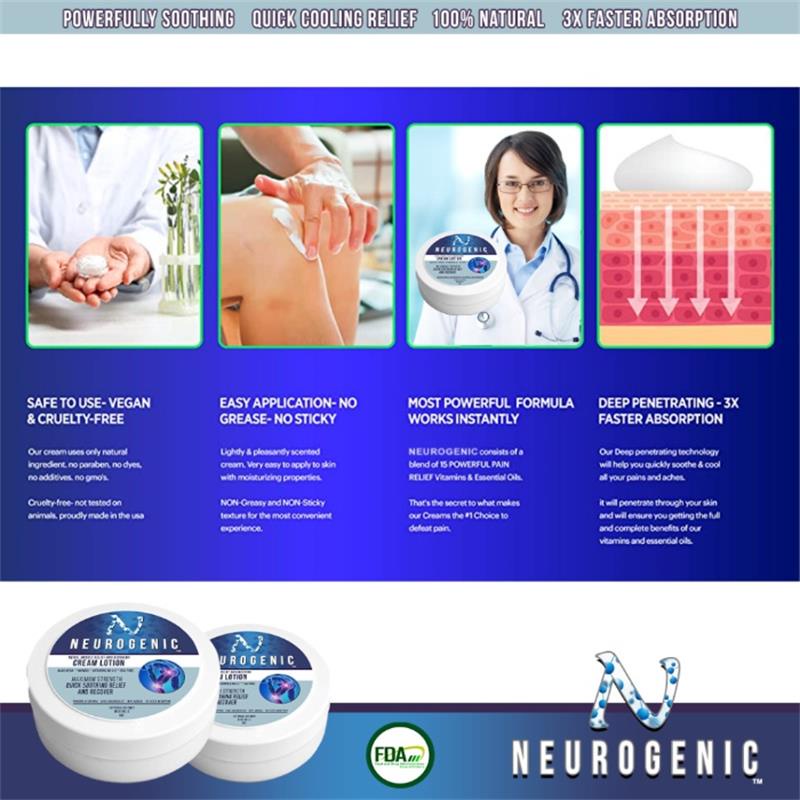 NEUROGENIC CREAM ORIGINAL - Nerve & Muscle Pain Relief and Recovery-50g ...