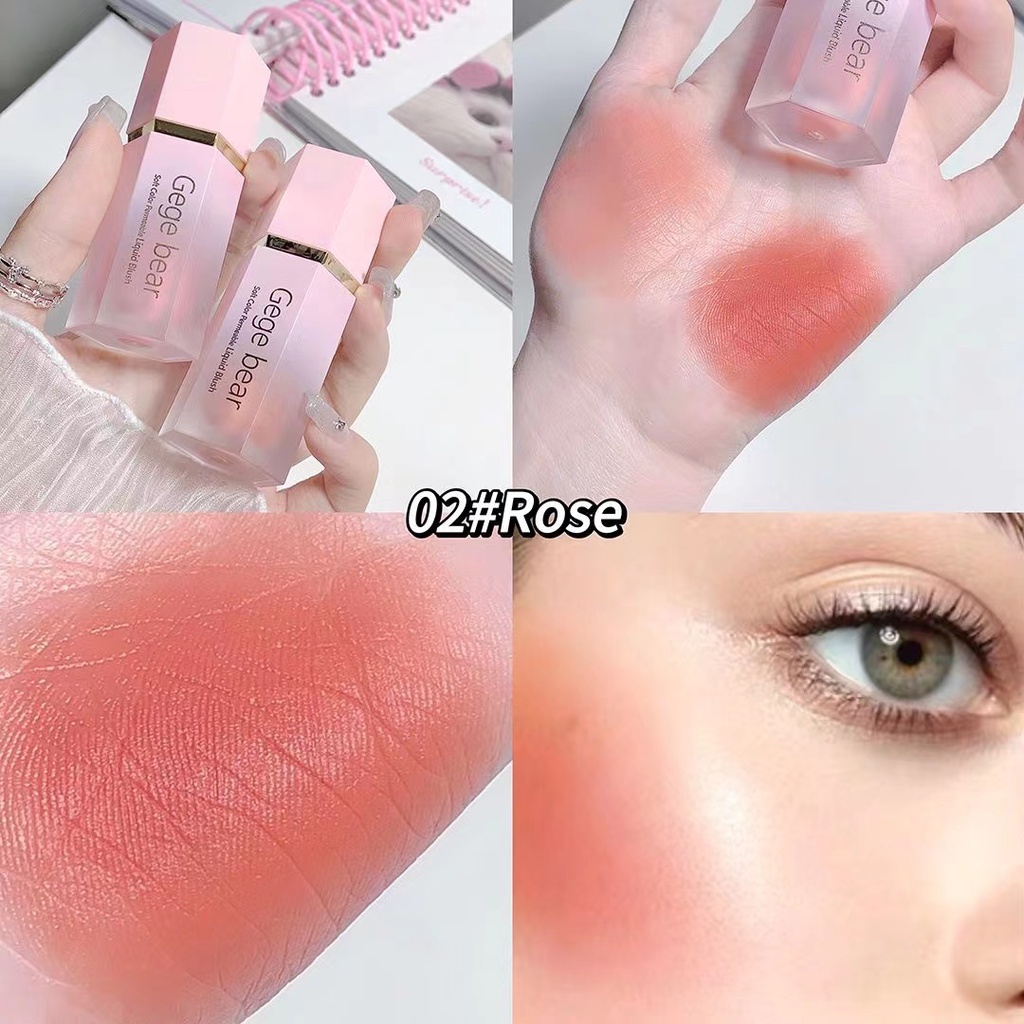 Gege Bear Liquid Blush Moisturize Matte Nature Contouring Water Proof ...