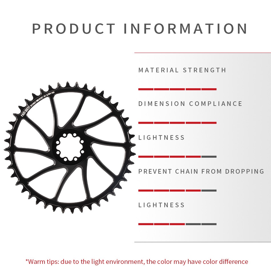 PASS QUEST 8 Bolt direct mount Chainring for FORCE RED 6mm offest ...