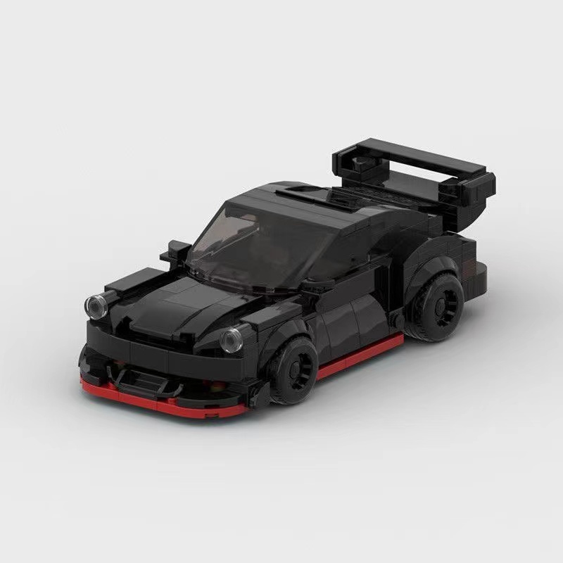 MOC Porsche 911 RWB Black Super Sports Cars Building Blocks Toys For ...