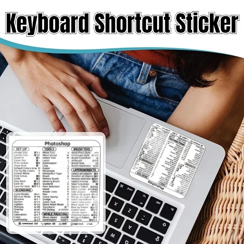 Self-adhesive Shortcut Key Label Popular Computer Shortcut Quick Finder ...