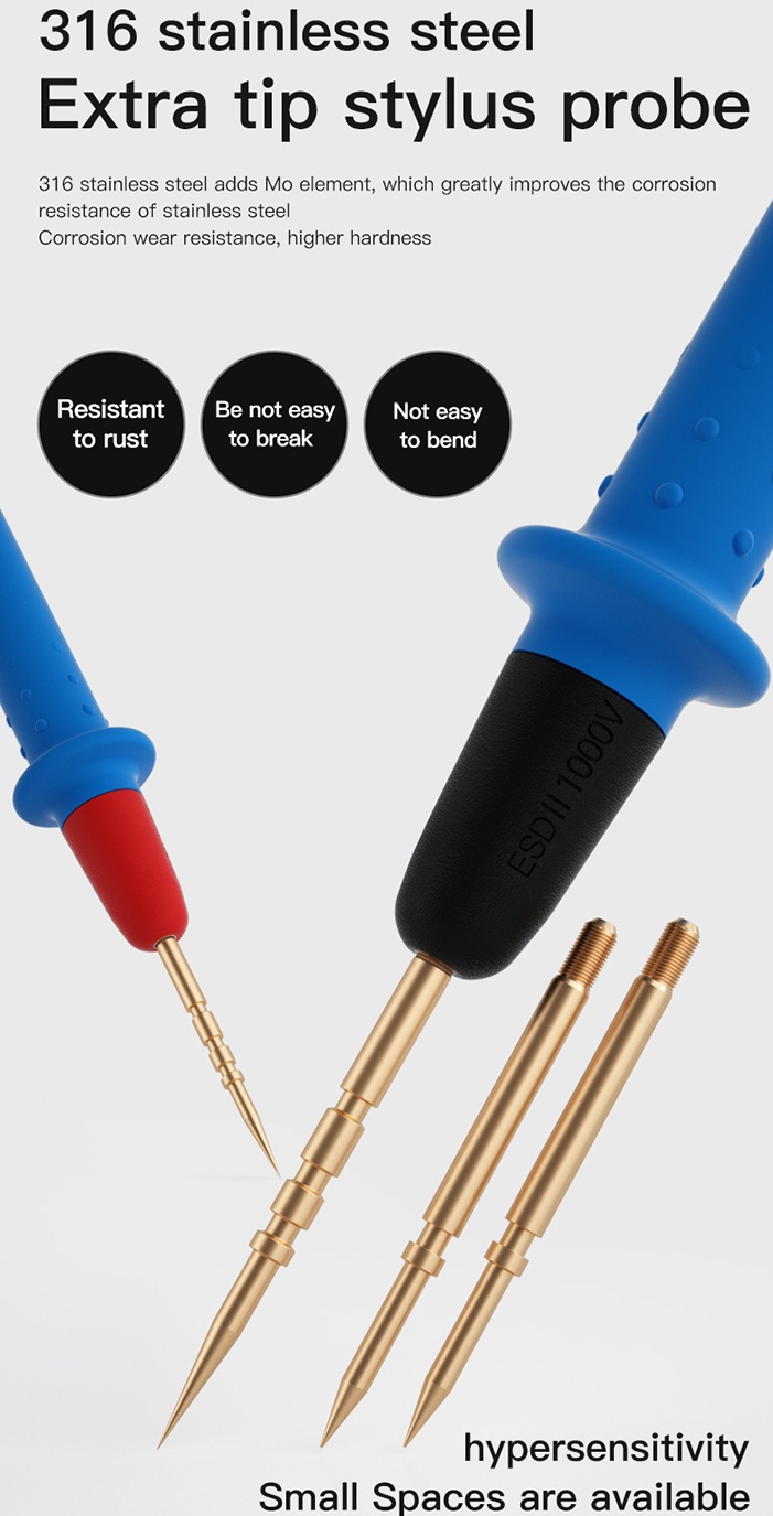 MaAnt 1000V 20A Universal Multimeter Test Leads Soft silicone Cable ...