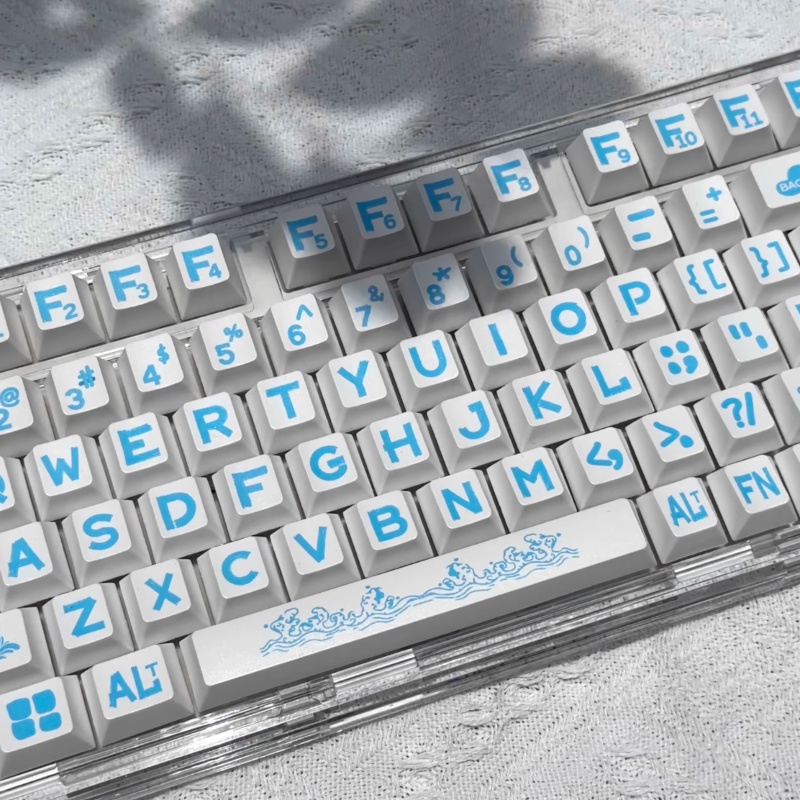 Big Font Keycaps Cherry Profile Minimalist PBT Dye Sub Mechanical ...