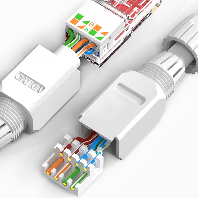 ZoeRax 1PCS RJ45 CAT6A CAT6 CAT5E Connector, ZoeRax Tool Free Ethernet ...