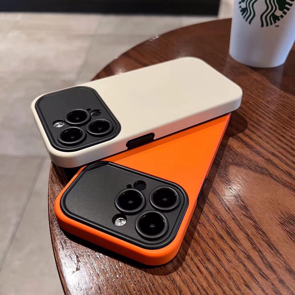 2-in-1 Liquid Silicone Casing Macaron Large Window Soft Shockproof Back ...