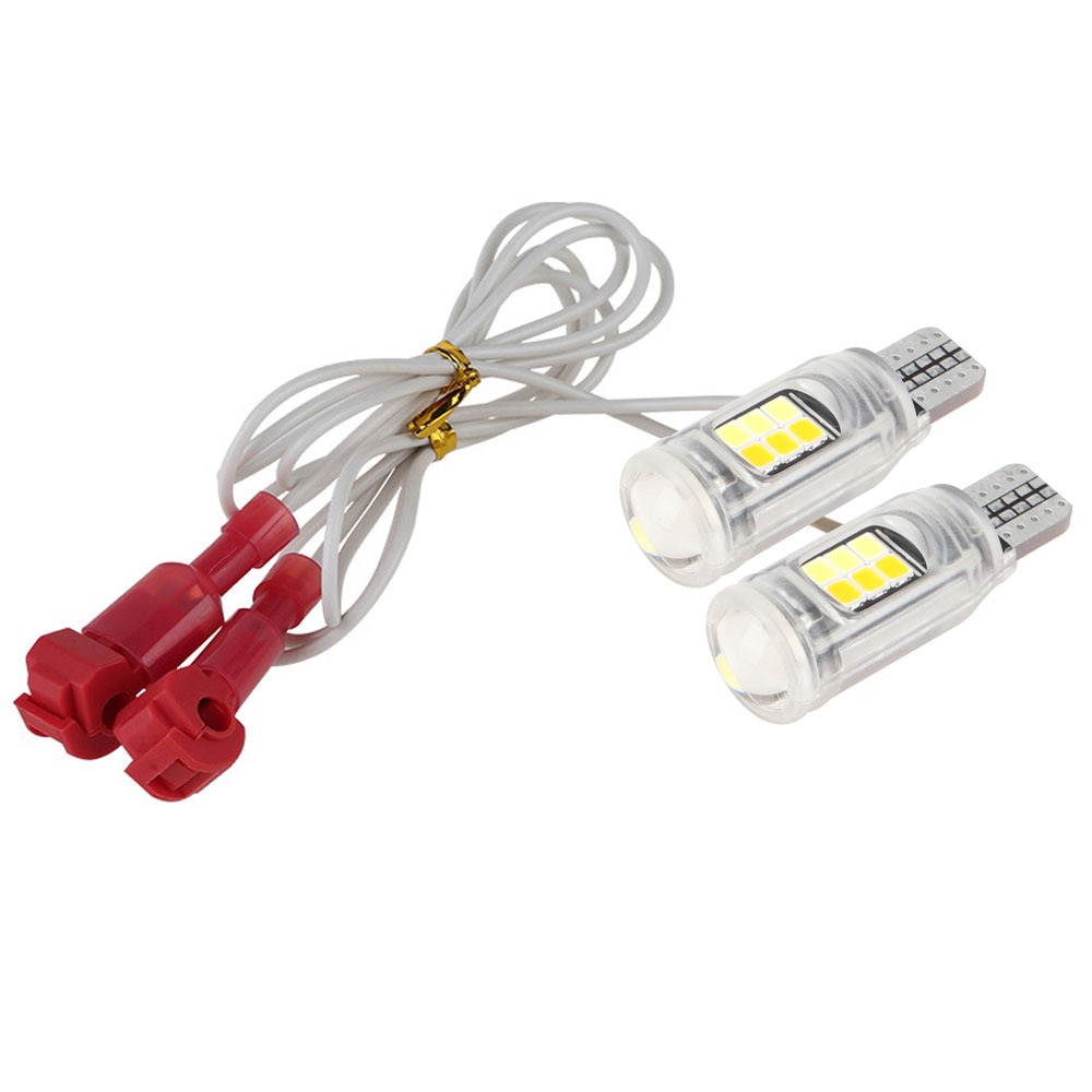 2pcs T15 Dual Contact LED W16W Motorcycle Turn Signal Light Dual Color ...