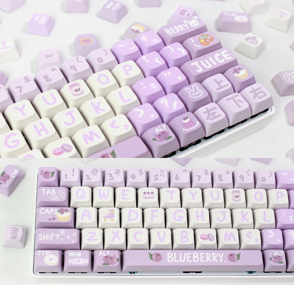 Blueberry juice keycap personality PBT creative XDA light purple small ...