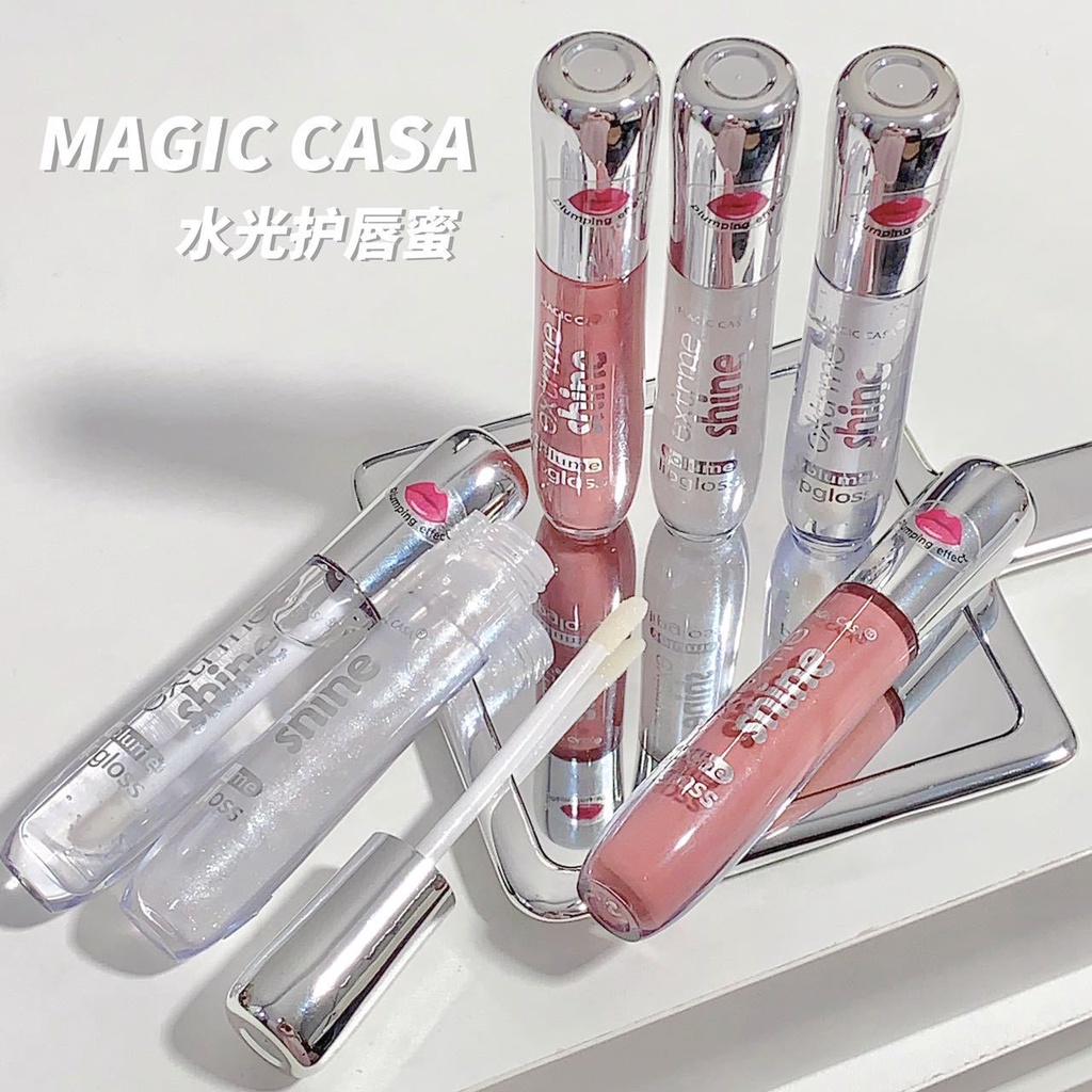 MAGIC CASA Lip Gloss Transparent Mirror Surface Pearlescent Flash ...