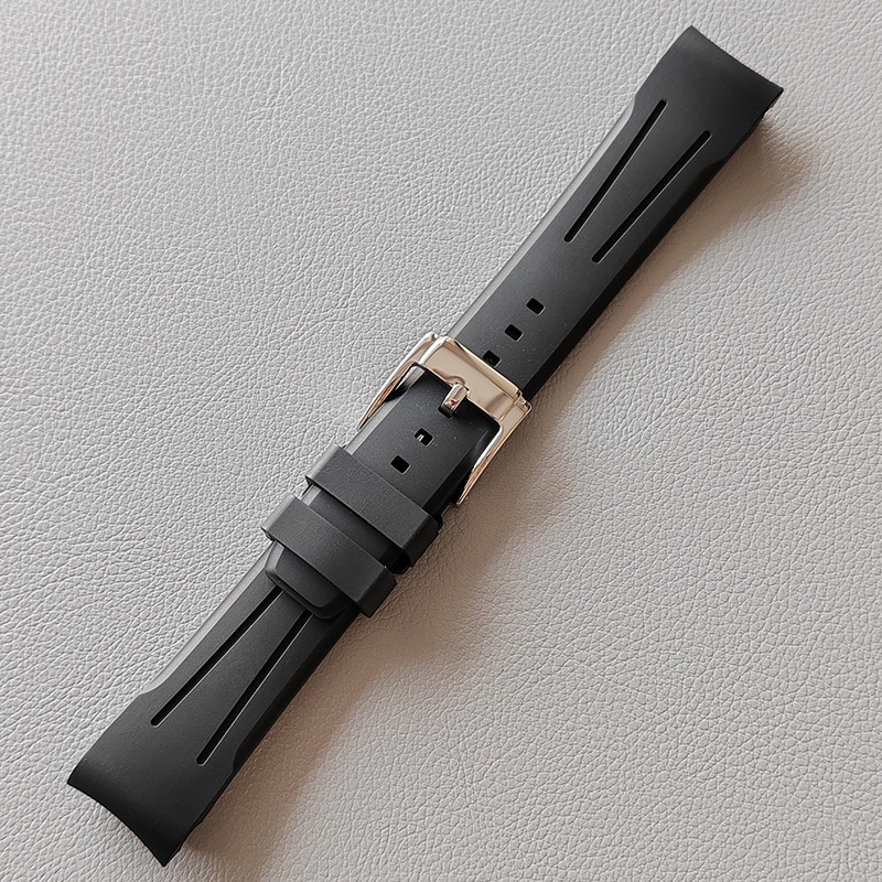 FKM Fluorine Rubber Watch Strap for Men's Water Ghost for Daytona GMT ...