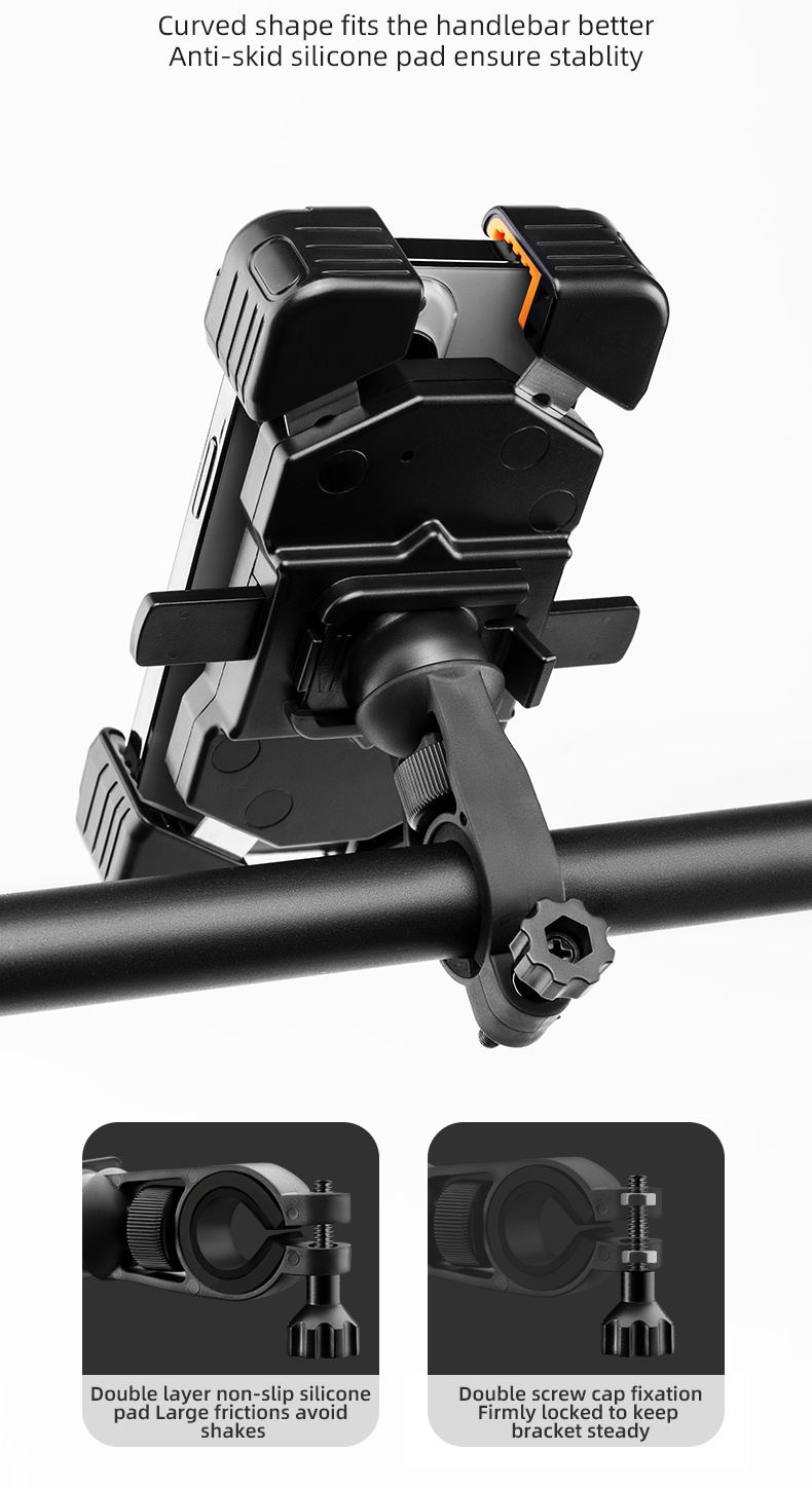 【PH Delivery】ROCKBROS Bike Phone Holder Adjustable Shockproof Quick Release MTB Road Bicycle ...