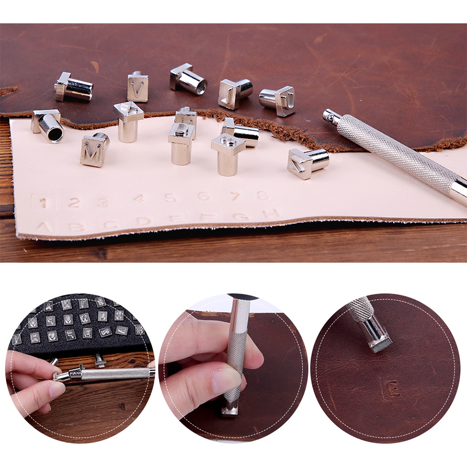 1 Set/36pcs Leather Stamping Kit Leather Carving Stamp Tool Stamping ...