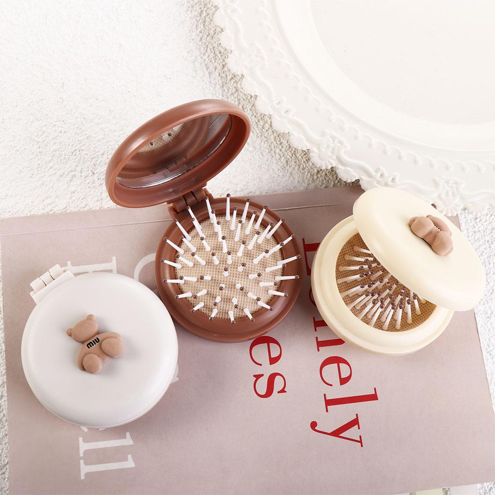 Cartoon Foldable Air Bag Comb Cute Mini Bear Travel Portable Massage ...