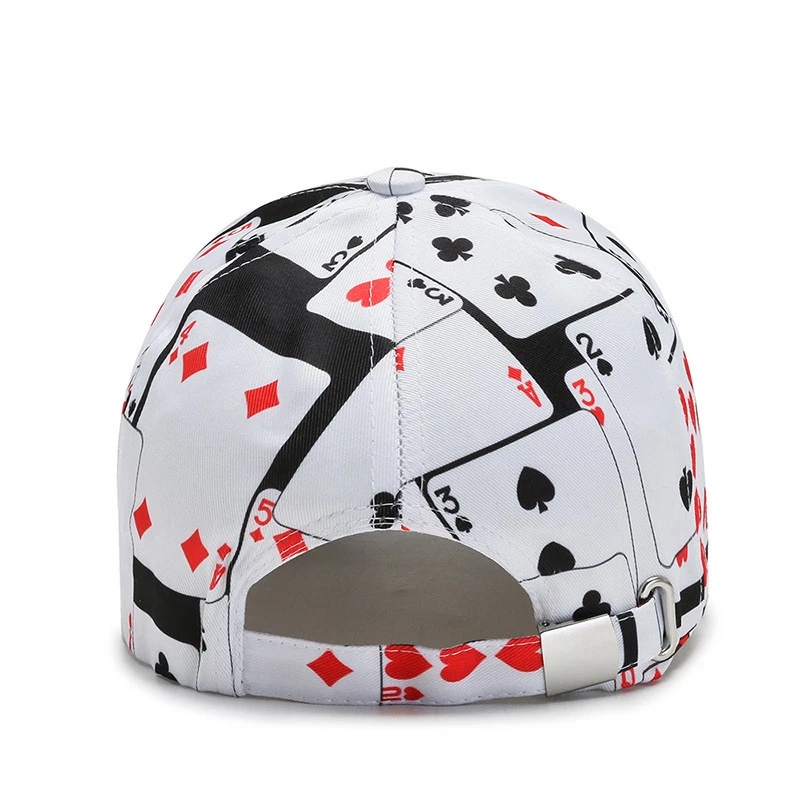 Baseball cap Street hip-hop poker cap Outdoor hat Sun hat Playing Card ...